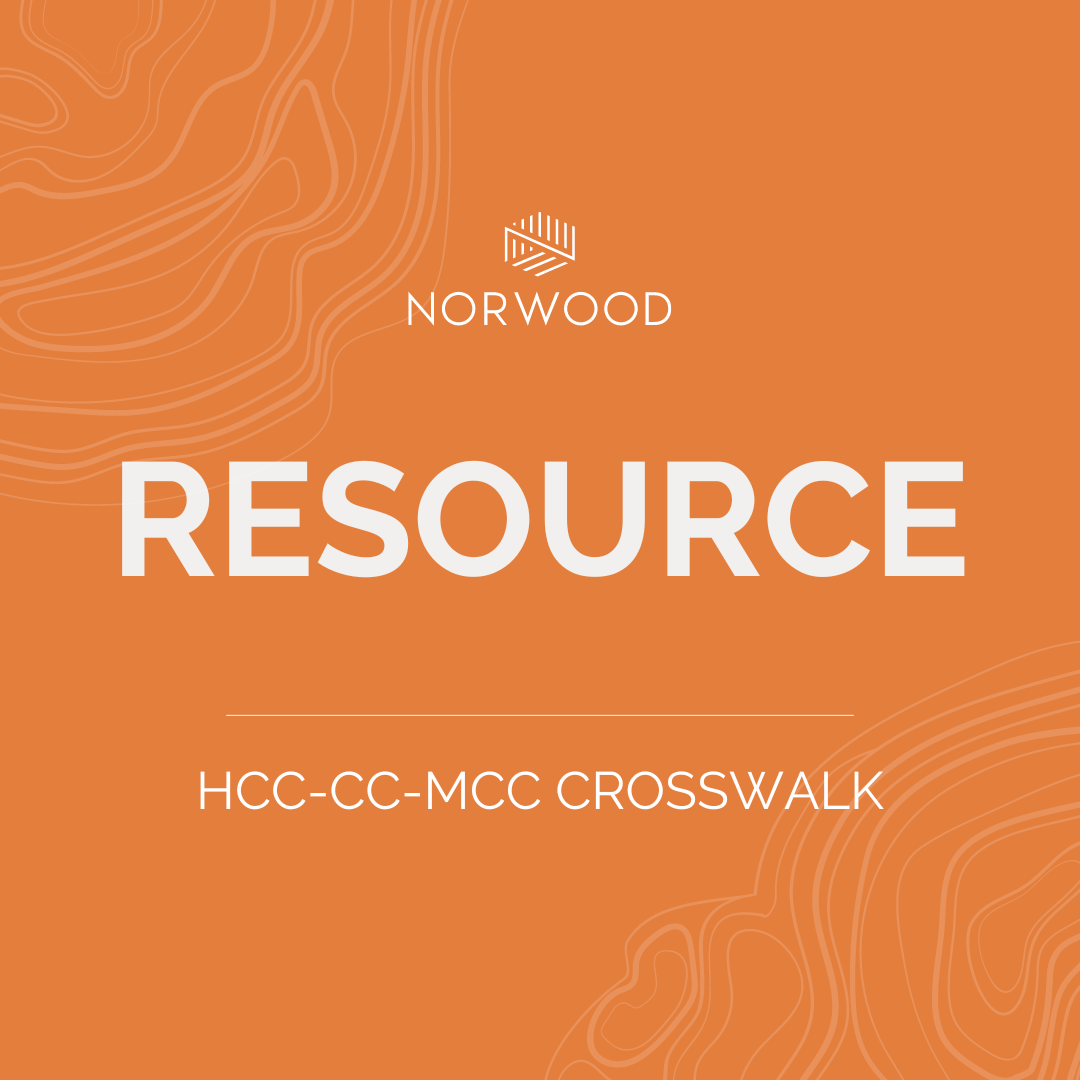 HCC-CC-MCC Crosswalk - Norwood